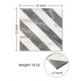 12x12 Waterjet Marble Tile, White & Grey Natural Stone for Floor and ...
