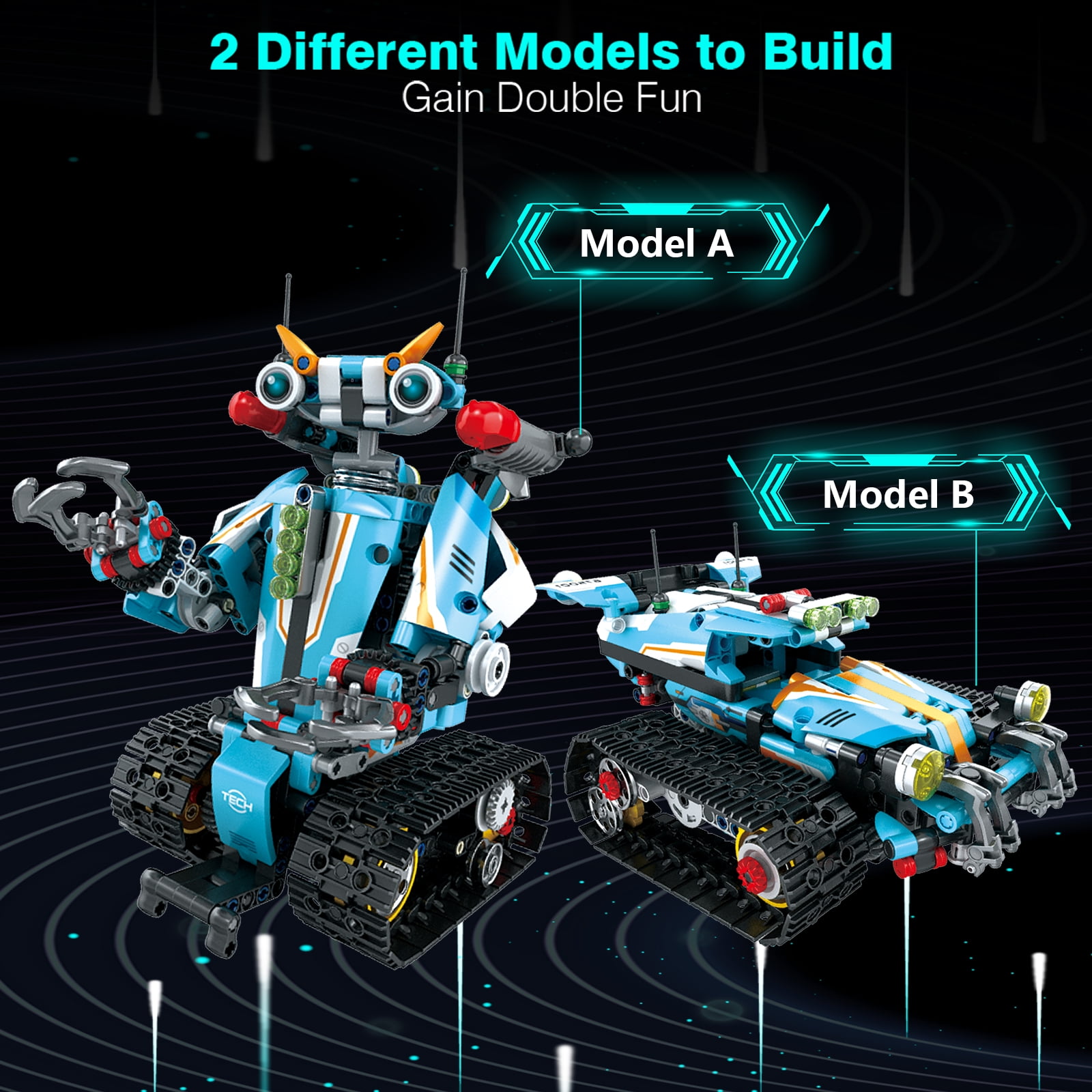 Buy 2-in-1 Remote & APP Controlled Robot Building Toys for Kids Online ...