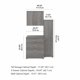 Universal 3 Piece Modular Closet Storage Set in Platinum Gray ...