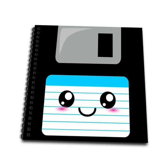 3dRose Kawaii Cute Happy Floppy Disk - Retro Ninties computer disk ...