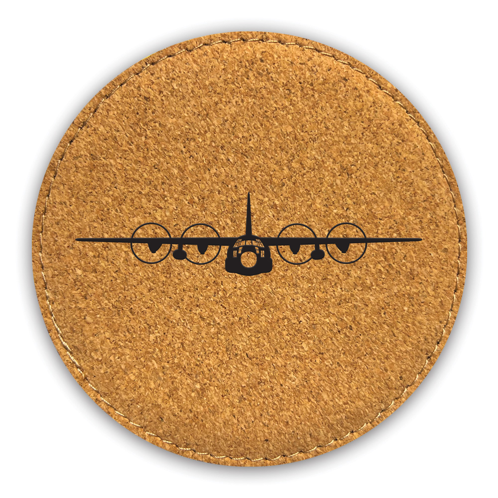 C-130H Hercules Coaster Laser Engraved Leatherette - Round Coasters ...