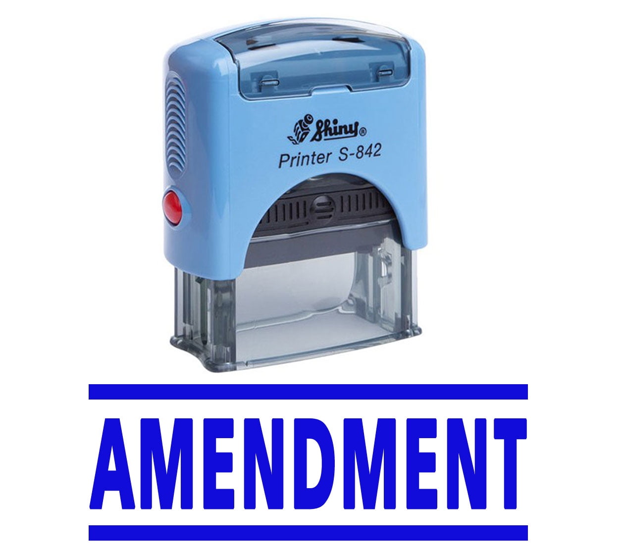 AMENDMENT Self Inking Rubber Stamp Custom Shiny Office Stationary Stamp ...