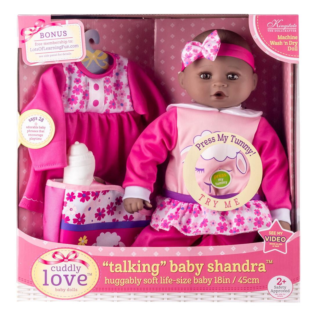 Talking Baby Shandra 18" Soft Cuddly Doll Fashion Playset - Lamb ...