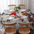 Christmas Birds Table Cloth Waterproof Tablecloths, Pine Cones Branches ...