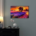 Canvas Prints Wall Art - Oil Painting of Lavender Fields on Canvas ...
