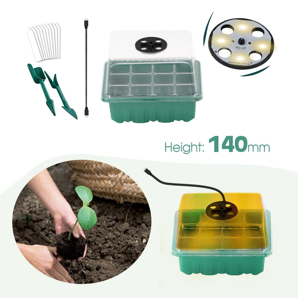 3 Sizes Grow Warm Light Nursery Seeds Germination Box Full Spectrum ...