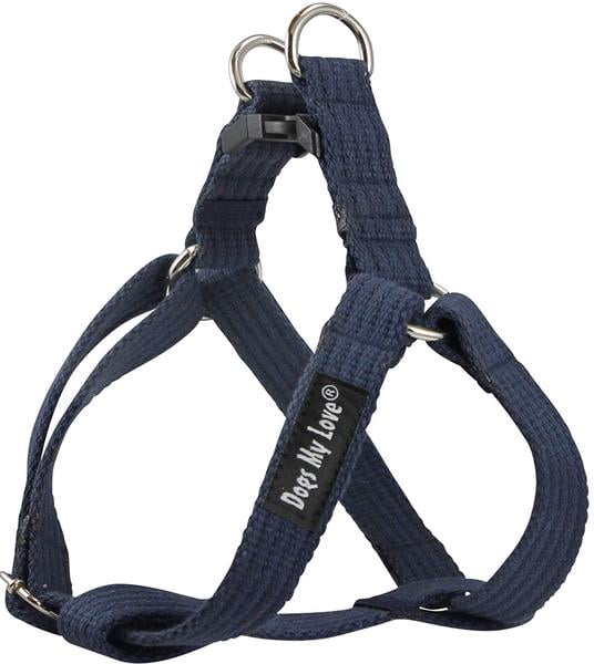 Cotton Web Adjustable Dog Step-in Harness 4 Sizes Blue (Xlarge: 21"-37 ...