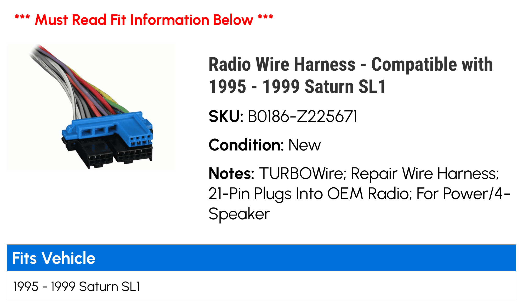 Saturn Radio Wiring Diagram