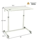 Costway Adjustable Height Computer Desk, Mobile Manual Workstation, Sit ...