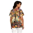 Binienty Black Cat Art Design Medical Uniform Short Sleeve Breathable ...