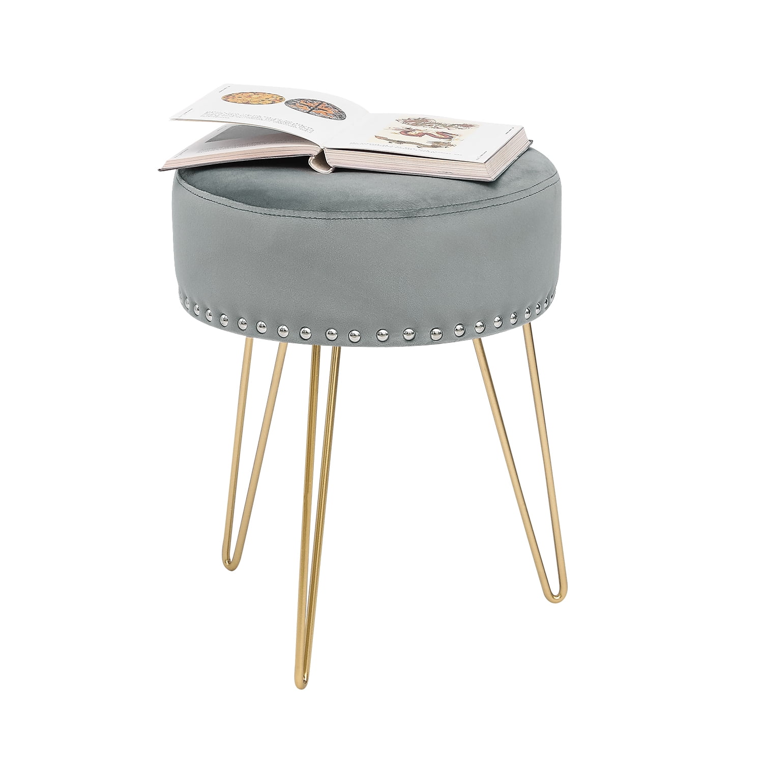 Homebeez Round Modern Vanity Stools,Footrest Stool Ottoman Side Table ...
