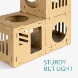 Navaris Modular Cardboard Cat House - DIY Corrugated Cardboard ...