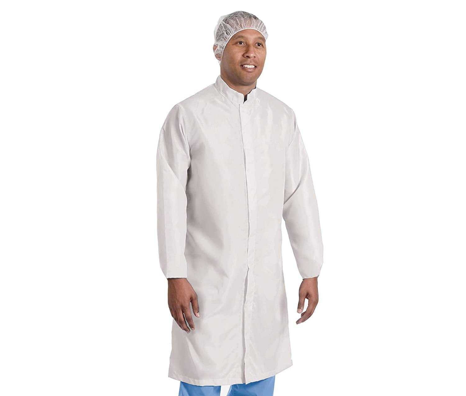 Buy White Disposable Lab Coats. Pack of 10 Polyethylene Co-Polymer 60gm ...
