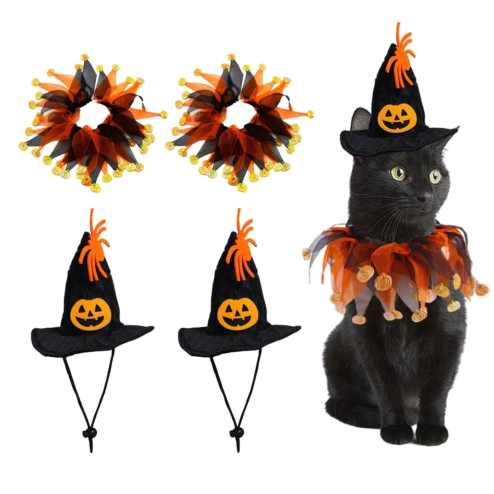 Set de disfraz de mascotas Halloween Yinane 2x Asistente lindo Sombrero ...