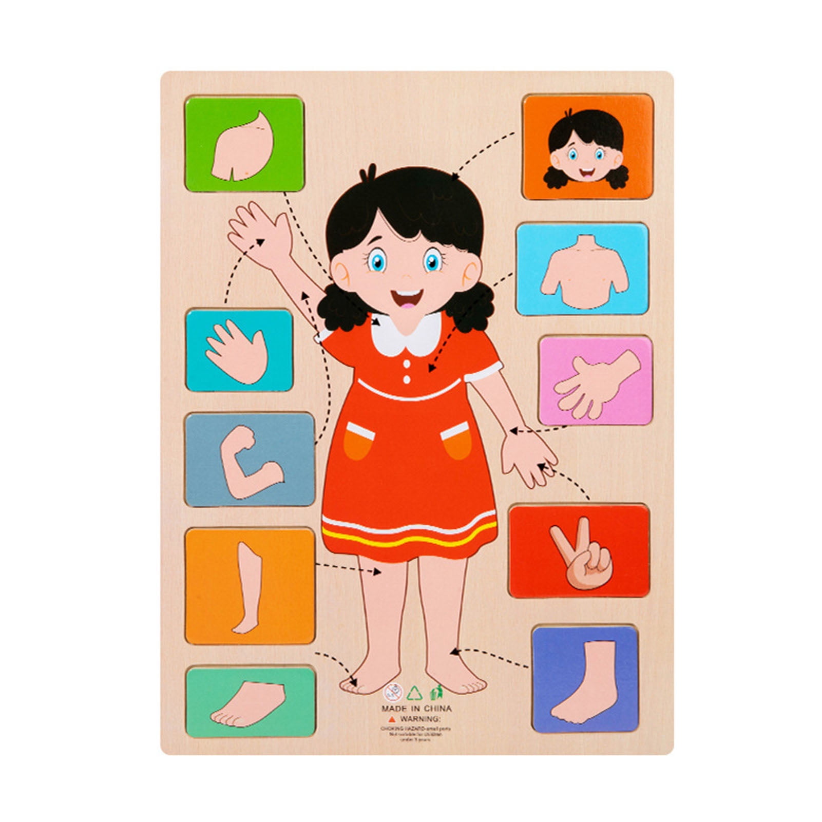 Primegos Body Parts Puzzle Matching Game Educational Human Body ...
