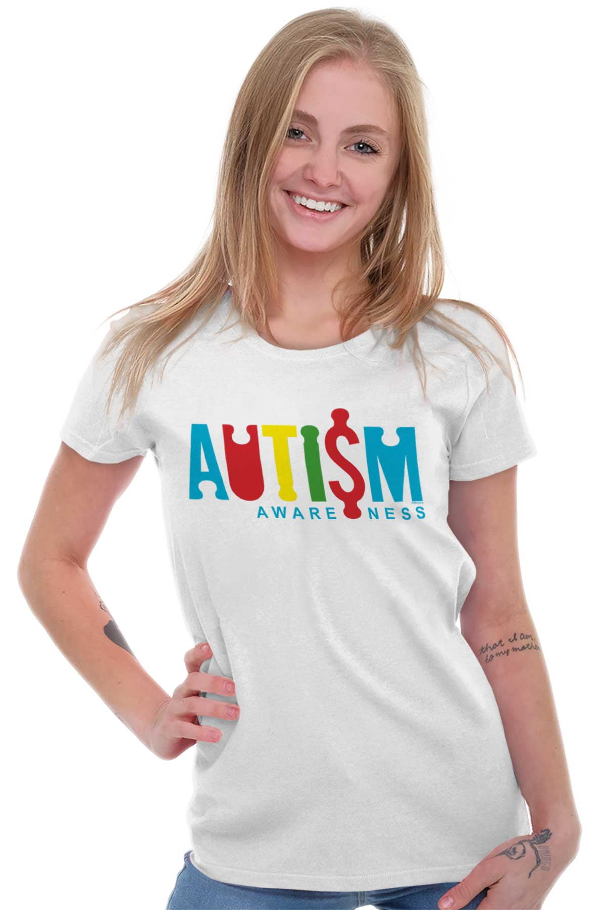 AUTISM AWARENESS Tees Shirts Tshirts For Womens Autism Disability ...