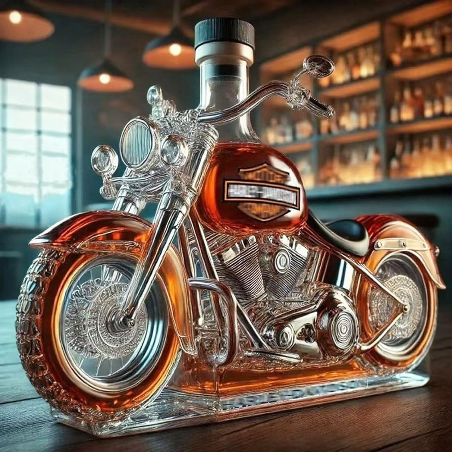 Click here for Nobrand Whisky Decanter  Motorcycle Style Glass Wh... prices