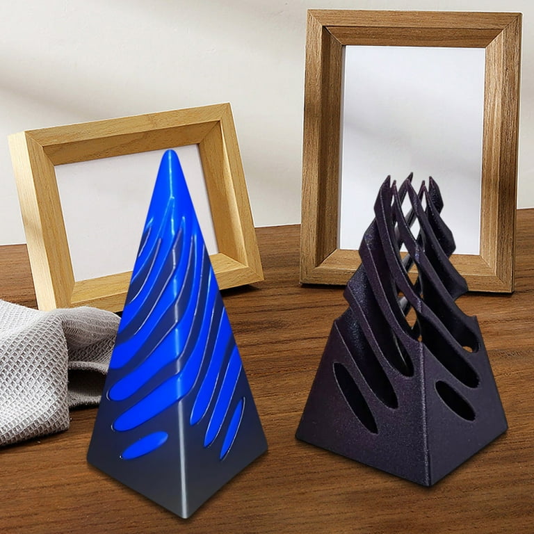 3d Fidgets Pyramid Spiral Cone - 3D Printed Optical Illusion Desk ...