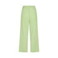Qatainlav Wide Leg Cropped Pants For Women Summer Comfy Linen Capri