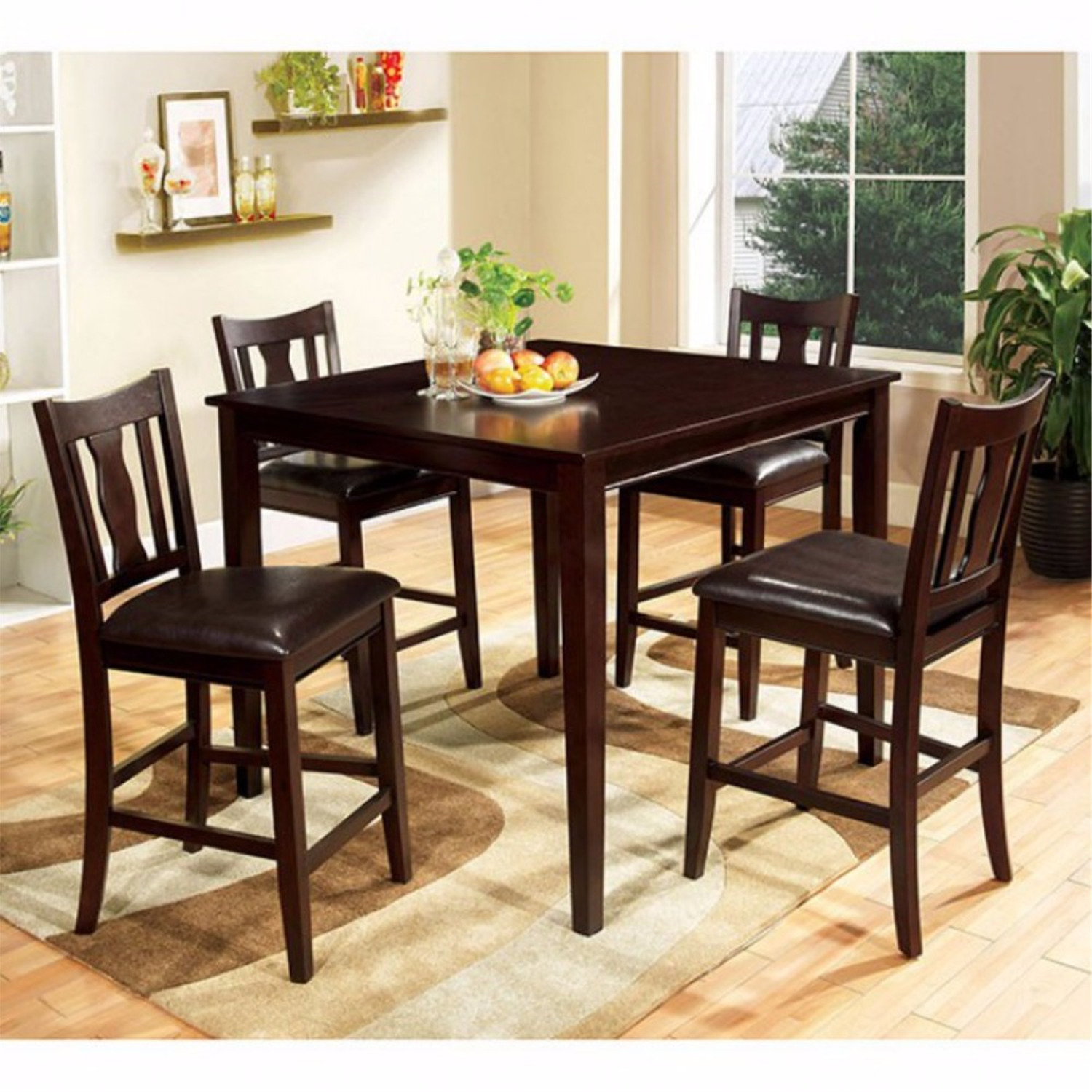 West Creek II Natty Severe Five Counter Table Set, Espresso - Walmart.com
