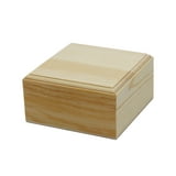 Mini Wood Craft Box 3.5 Inch, Unfinished, Hinged Lid and Magnetic ...