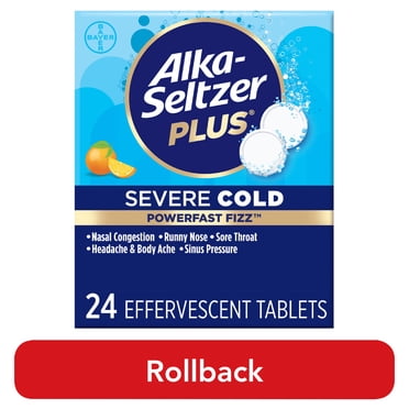 Alka-Seltzer Plus Powerfast Fizz Severe Day + Night Cold Medicine ...