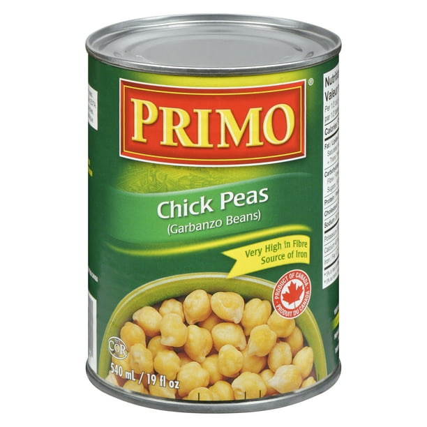 PRIMO CHICK PEAS, CANNED BEANS - CHICK PEAS - 540ml - Walmart.ca
