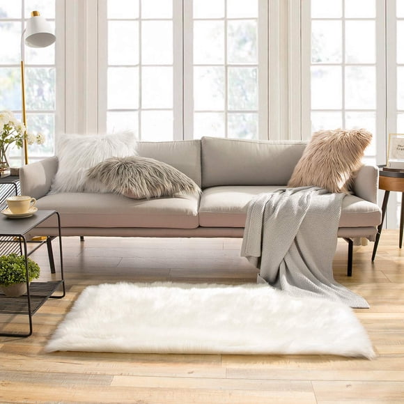 white shag rug | Walmart Canada