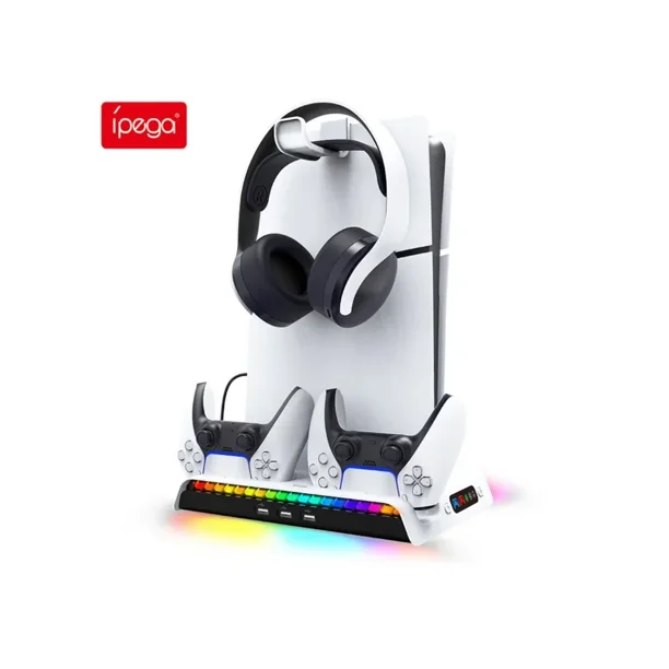 PG-P5S006 Vertical Stand RGB For PS5 Slim Console Cooling Base With 3 ...