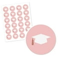 Big Dot of Happiness Rose Gold Grad - Graduation Party Circle Sticker ...