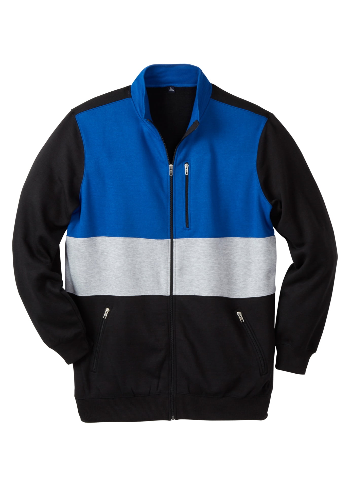Kingsize Men's Big & Tall Full-Zip Fleece Jacket - Walmart.com