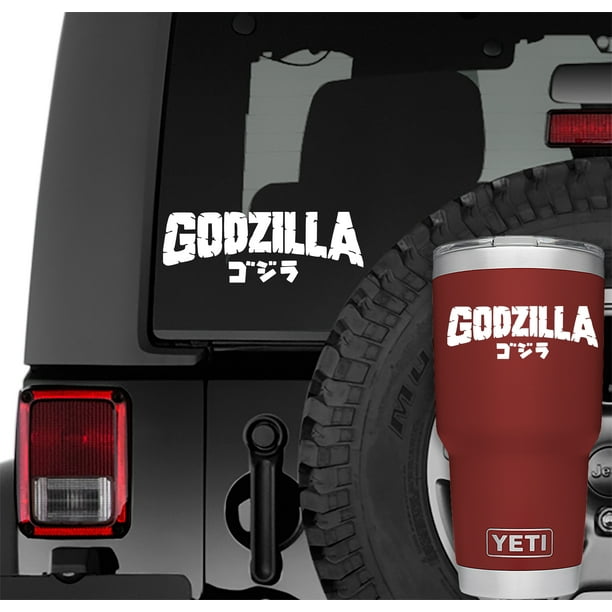 Collectible Decals Godzilla with Japanese Gojira Lettering Logo Vinyl ...
