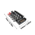 2Pcs Cooling Fan 1 to 10 4Pin Splitter Adapter Splitter Extension ...