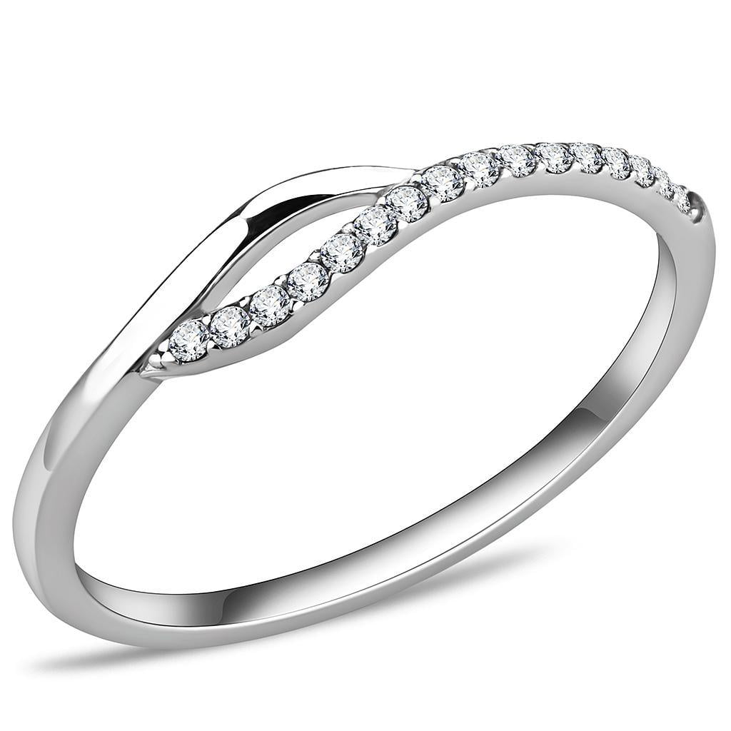 Womens Rings High polished (no plating) 316L Stainless Steel Ring with ...