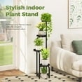 Bamworld Tall Indoor Outdoor Plant Stand, Corner Metal Multi-Plant ...