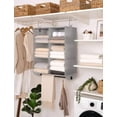 Hanging Closet Organizer with Metal Rod, 6-Section Closet Organizers ...