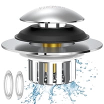 Upgraded Up Universal Bathtub Drain Stopper - 3 in 1 Tub Stopper ...