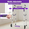 Whlicks Narrow Folding Walkers for Seniors,Aluminum Lightweight Walkers ...