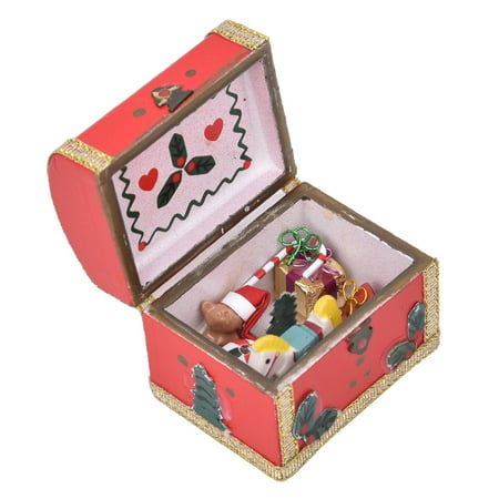 Cergrey Mini Treasure Box, 1:12 Mini Dollhouse Decoration Furniture ...