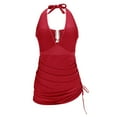 Aobny Sheer Womens Swimsuits Modest Swim Dress Swim Suits Red Briefs ...