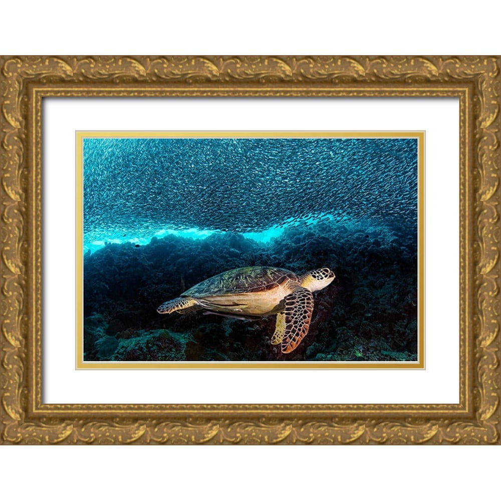 Jager, Henry 32x23 Gold Ornate Wood Framed with Double Matting Museum ...
