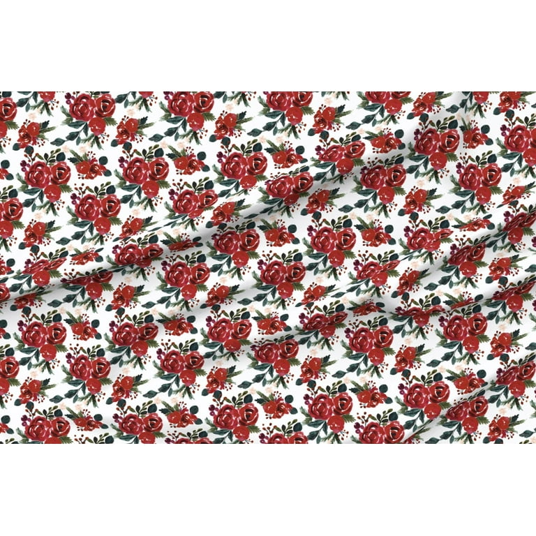 2.5 yards Ramm Fabric, Tudor Rose print, vintage cotton, English ...