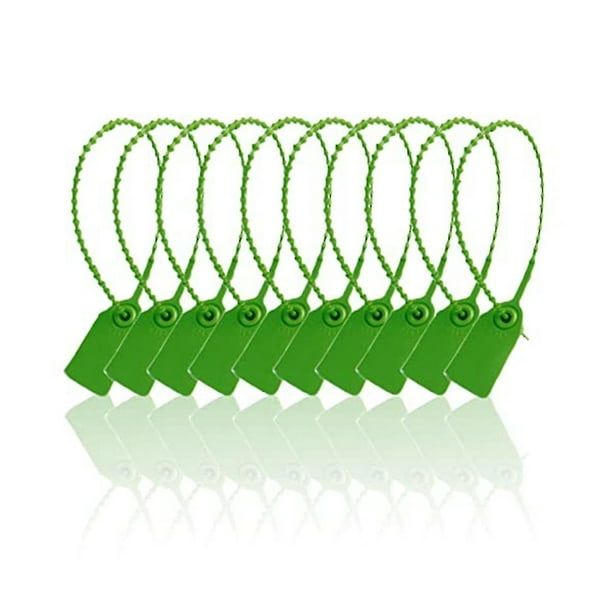 100 Plastic Tamper Seals, Numbered Zip Ties Tags,disposable Self ...