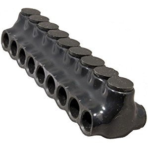 Black Insulated Multi-Cable Connector - Dual Entry 9 Ports 2/0 - 6 (Pkg ...