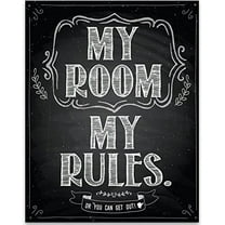 My Room My Rules - 11x14 Unframed Typography Art Print - Great Bedroom ...