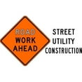Lyle Road Work Ahead Traffic Sign,30" x 30" W20-1D-30HA - Walmart.com