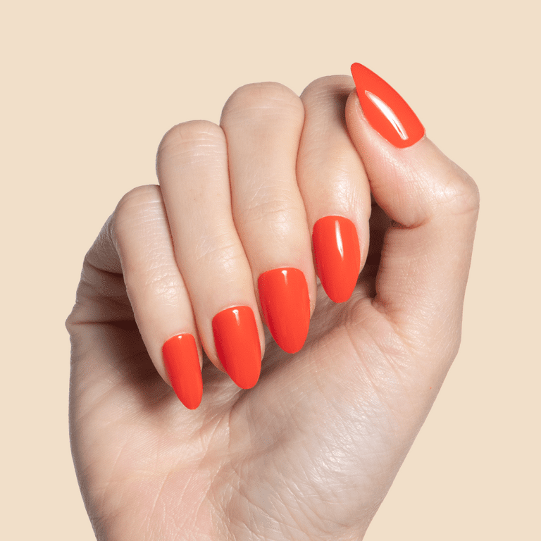 Red Almond Acrylic Nails