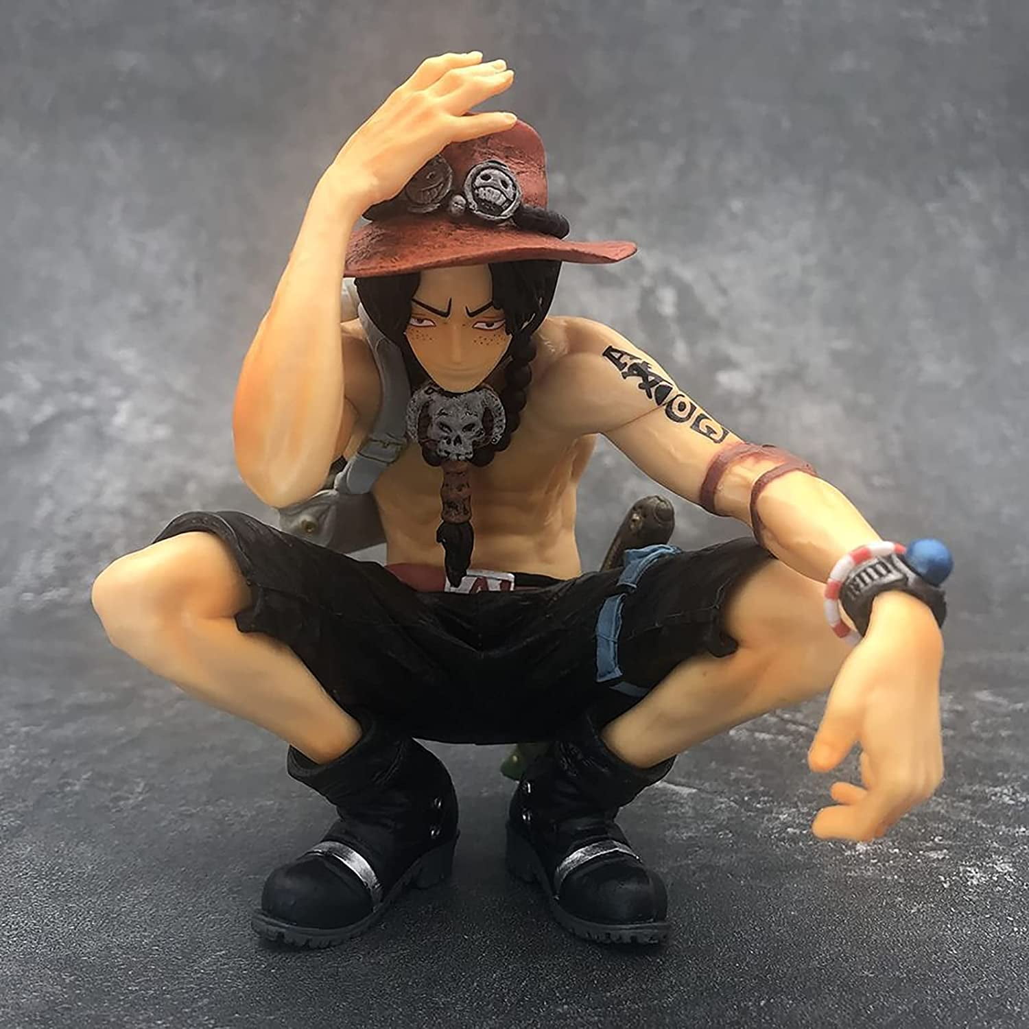 Anime Figurine One Piece Portgas·D· Ace Sitting Toys Figurine Character ...