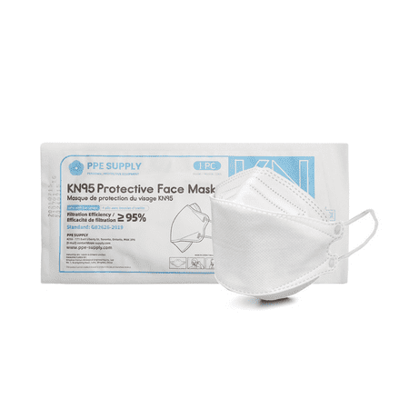 White KN95 Respirator Face Mask Individually Sealed 20PC | Walmart Canada