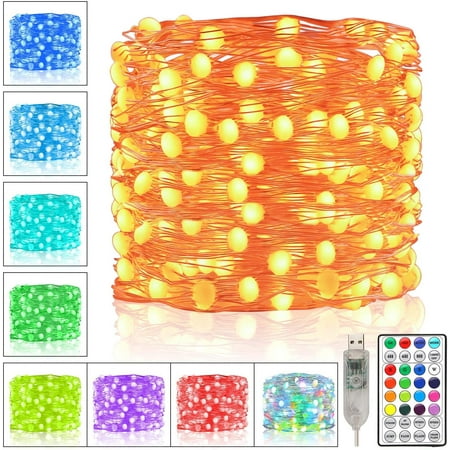 Fairy Lights Color Changing LED String Lights 66ft 200 Copper Wire ...